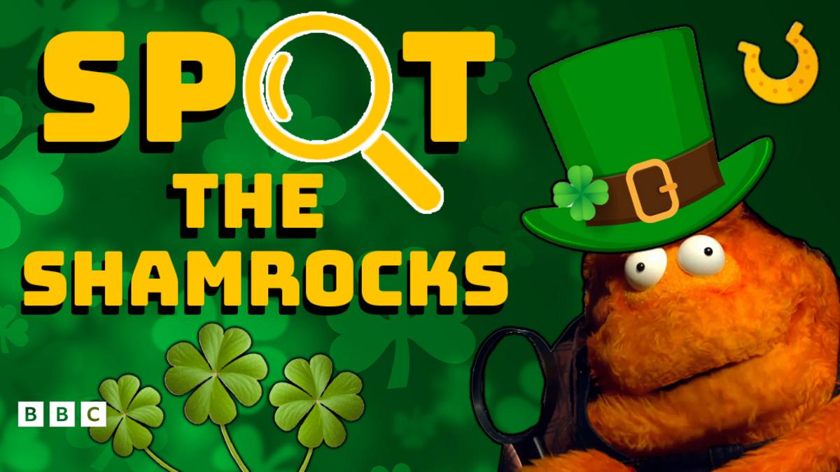 CBBC spot the shamrocks lucky four leaf clovers st Patricks day st ...