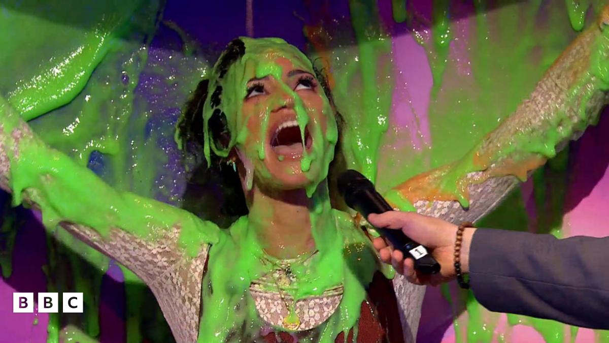 Vick Hope gets slimed! - CBBC