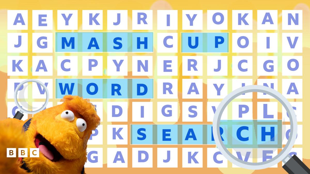 CBBC Game Word search Saturday Mash-Up SMU - CBBC
