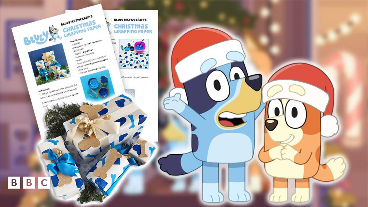Budget-friendly easy Bluey wrapping paper tutorial - DOY wrapping paper ...
