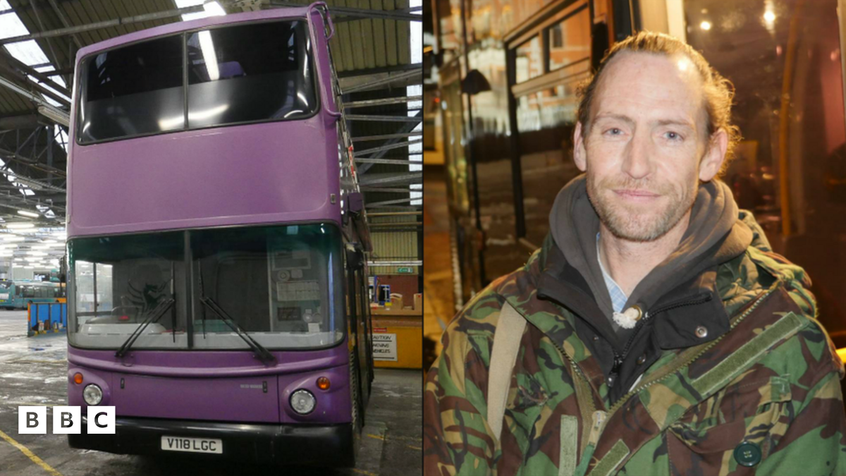 The purple bus feeding the homeless in Cardiff - BBC Cymru Fyw