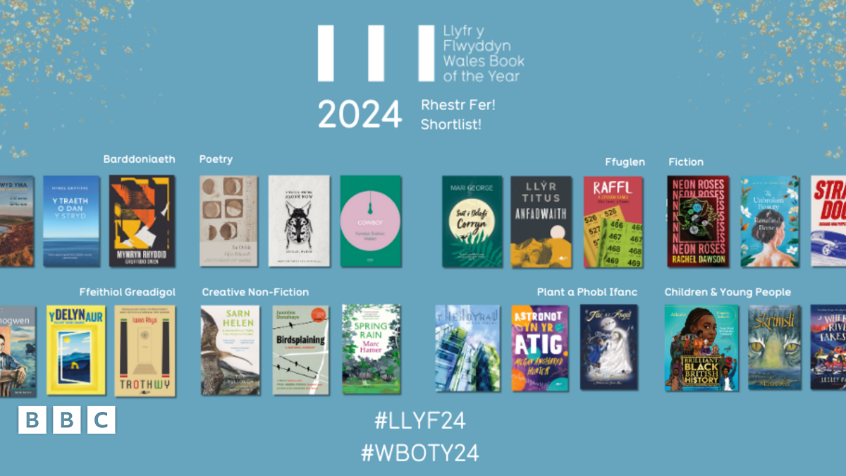 Cyhoeddi rhestr fer Llyfr y Flwyddyn 2024 - BBC Cymru Fyw