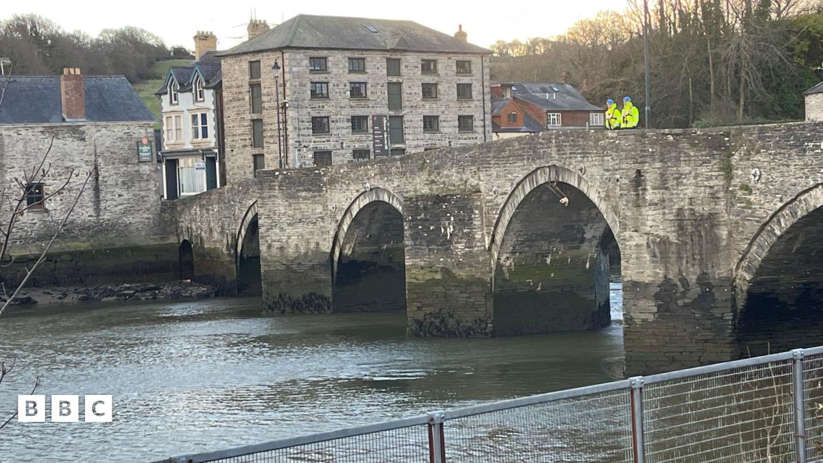 Gwaith chwilio am ddyn yn Afon Teifi wedi ailddechrau - BBC Cymru Fyw