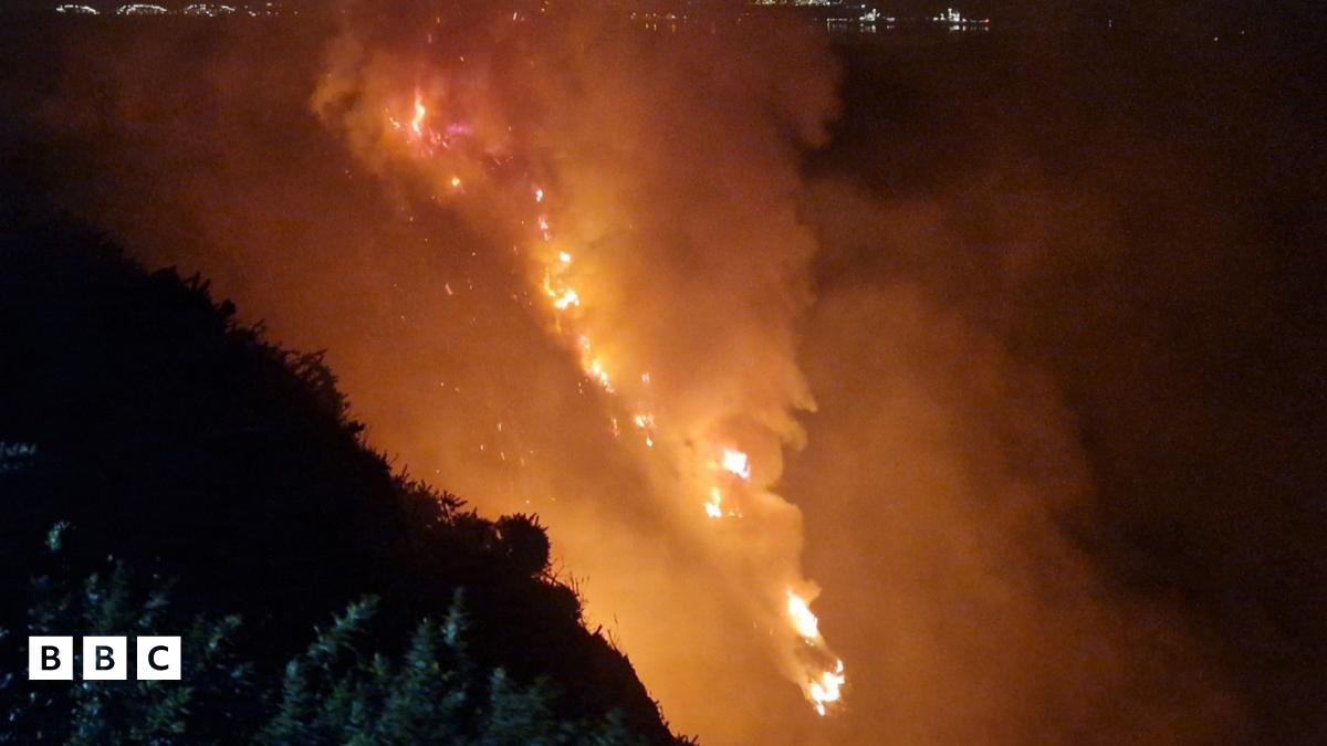 Tân gwyllt anghyfreithlon yn achosi tân mawr ar lwybr yr arfordir - BBC ...