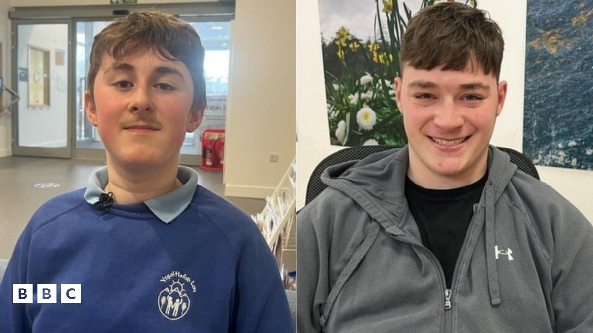 Disgyblion Ysgol Hafod Lon 'mor falch i fod yma' - BBC Cymru Fyw