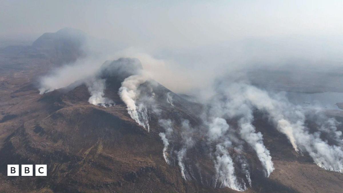 Smachd air teine mòintich aig Stac Pollaidh - Naidheachdan a' BhBC