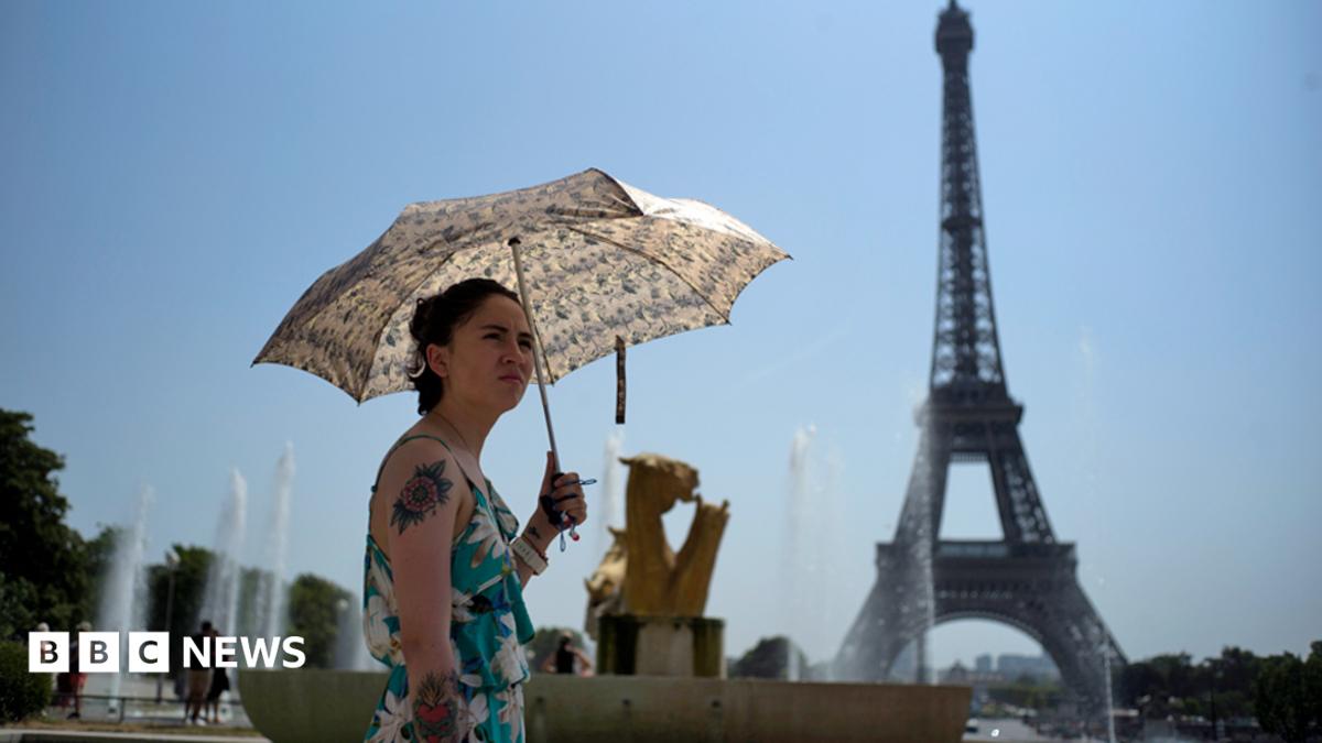 Europe heatwave: Paris latest to break record with 42.6C - BBC News