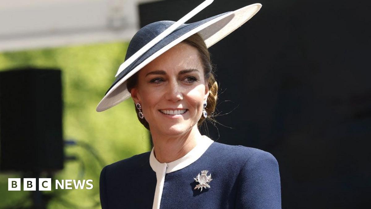 Kate officially names new Royal Navy warship HMS Glasgow - BBC News