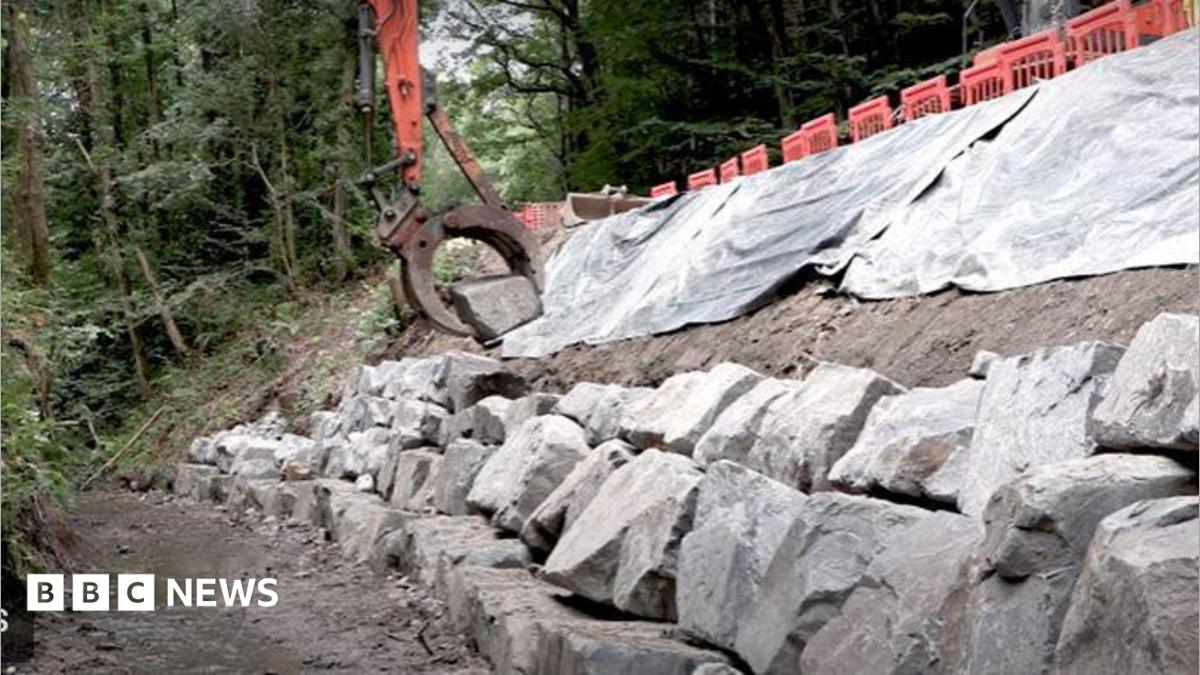 Main A488 Hope Valley road to re-open after landslip repairs - BBC News