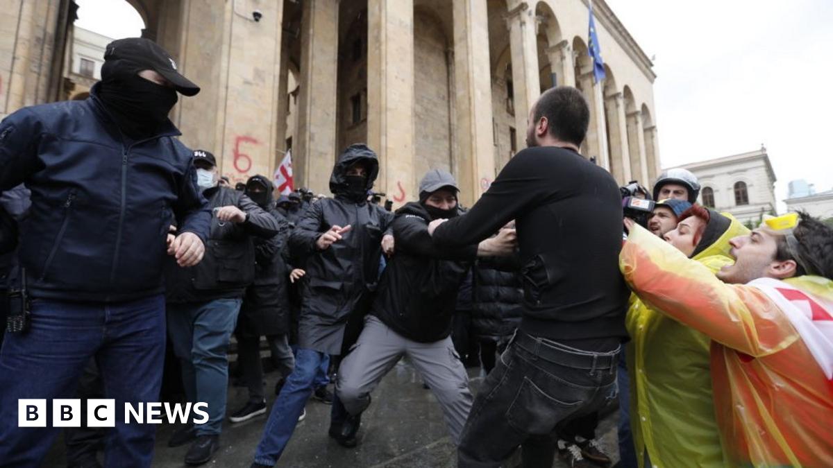 Georgia protests latest: Police move to disperse protesters at Tbilisi ...
