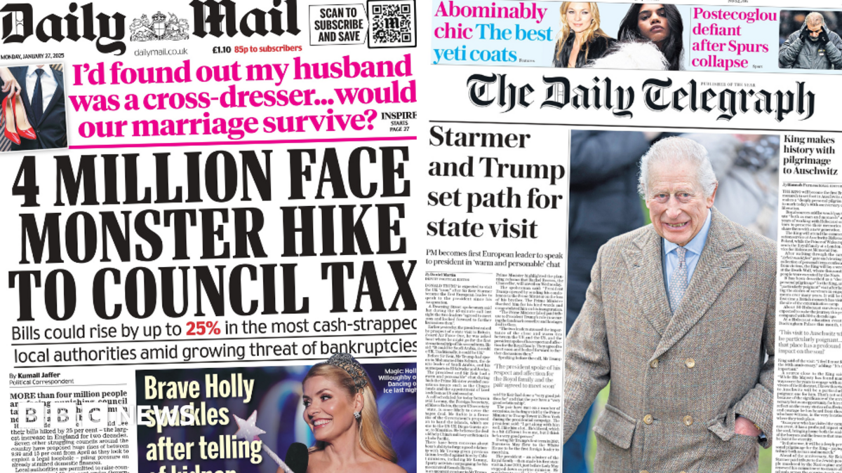 Newspaper headlines: 'Monster tax hike' and Trump set to visit UK - BBC ...