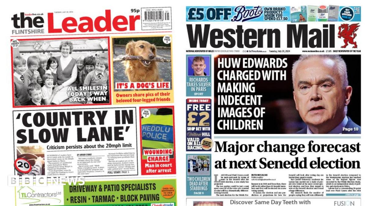 Wales' papers: Country 'in slow lane' as 20mph criticism persists - BBC ...