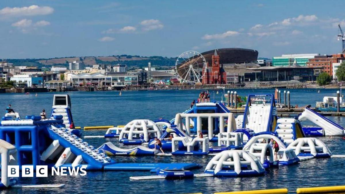 Aqua Park Penarth: Opening date for new water park at Cosmeston - BBC News