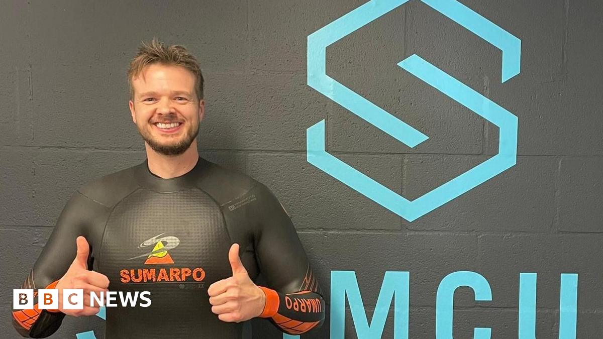 Brackley man's 38-hour triathlon confirmed as world record - BBC News