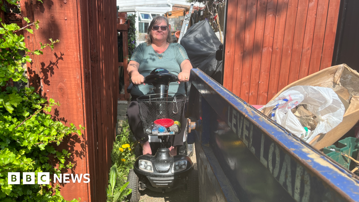 Disabled woman trapped in Basildon home by uncollected skip - BBC News