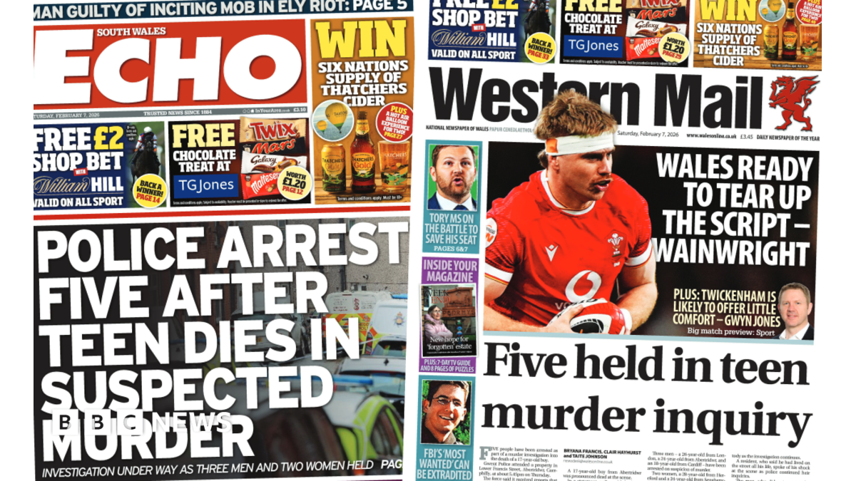 Wales' papers: Suspected murder arrests and 'Wales ready to tear up ...