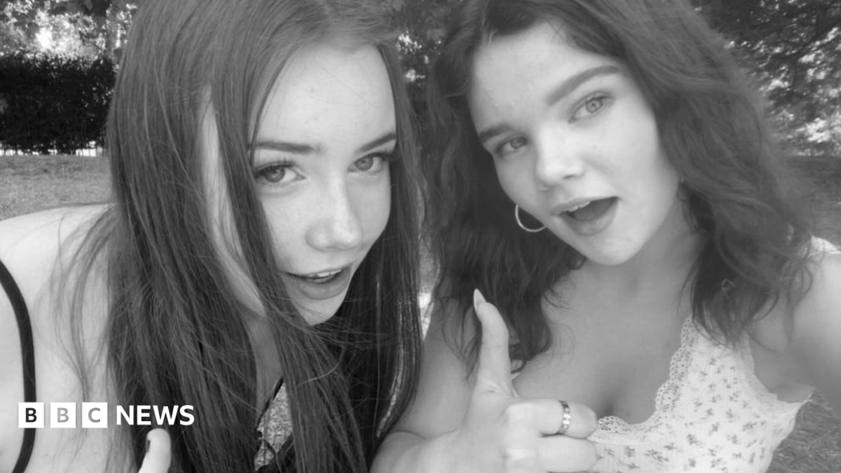 Tributes to 'beautiful' girls who died after being hit by van - BBC News