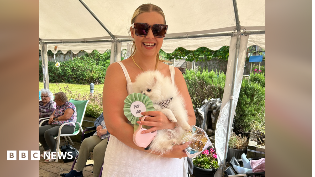 Peterborough care home residents enjoy paw-some dog show - BBC News
