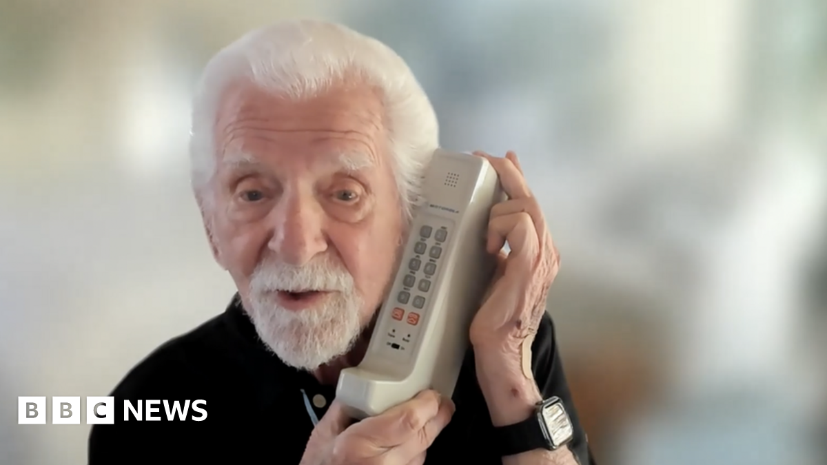 Mobile phone inventor made first call 50 years ago - BBC News