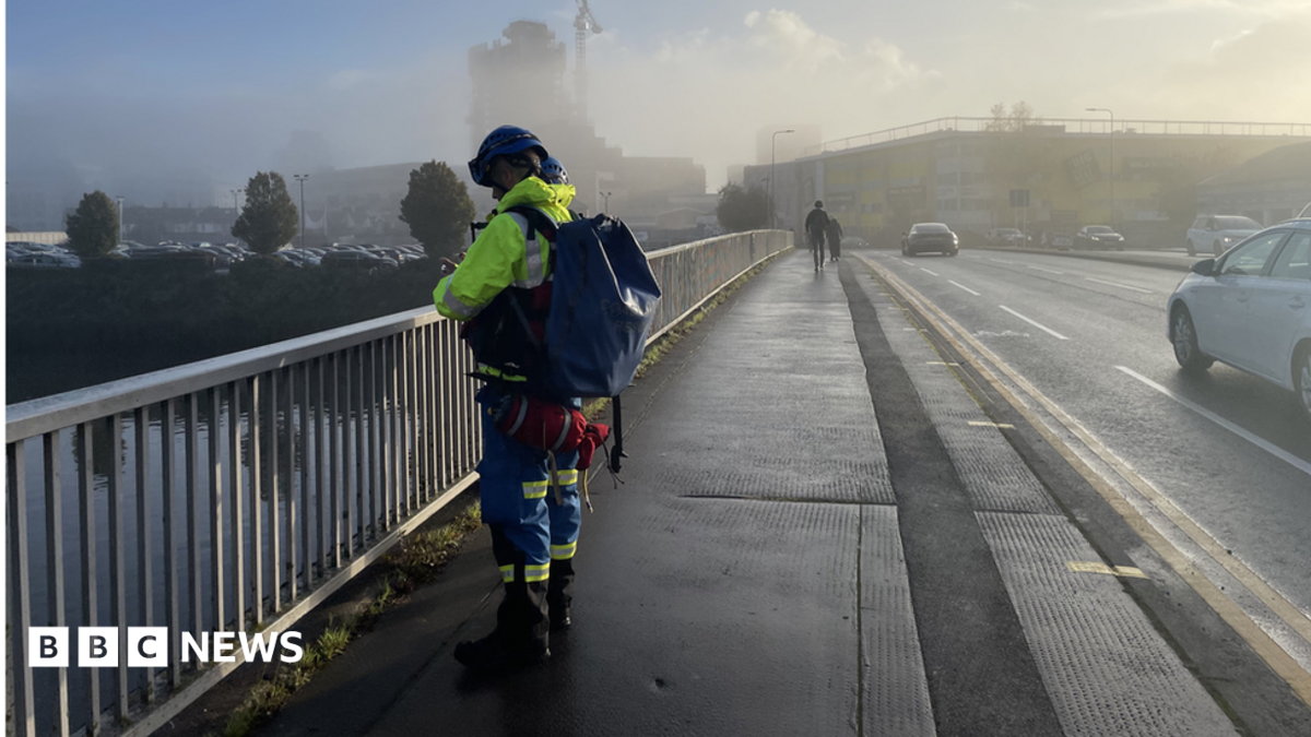 Cardiff: River Taff rescue attempt at Principality Stadium - BBC News