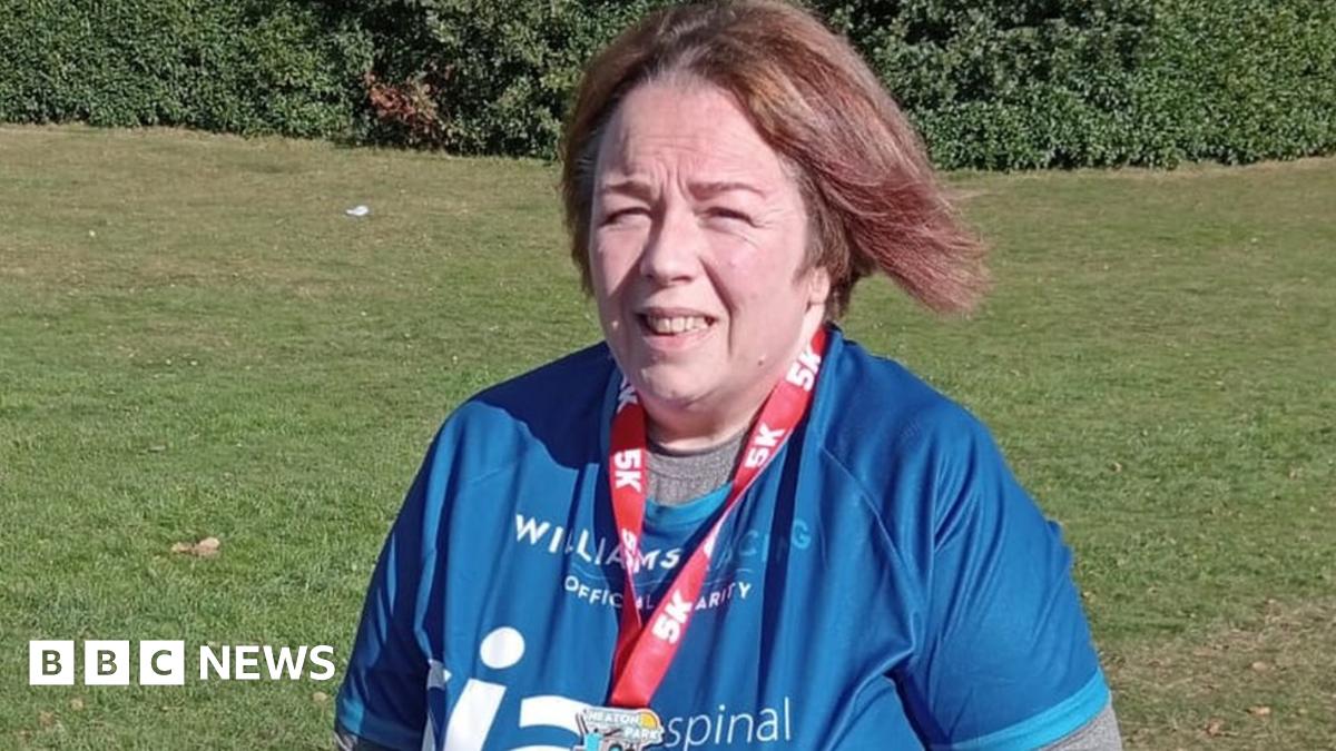 Injured Crewe mum to confront shark fear for charity - BBC News