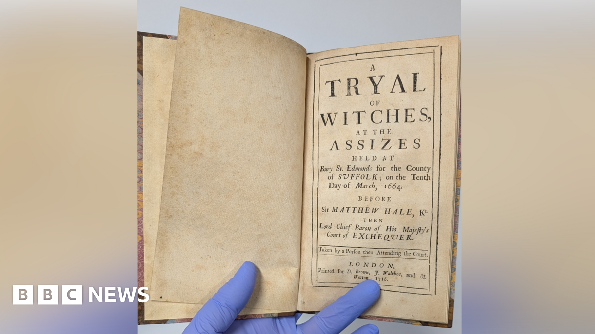 Historic book of Suffolk witch trials to be put in museum display - BBC ...