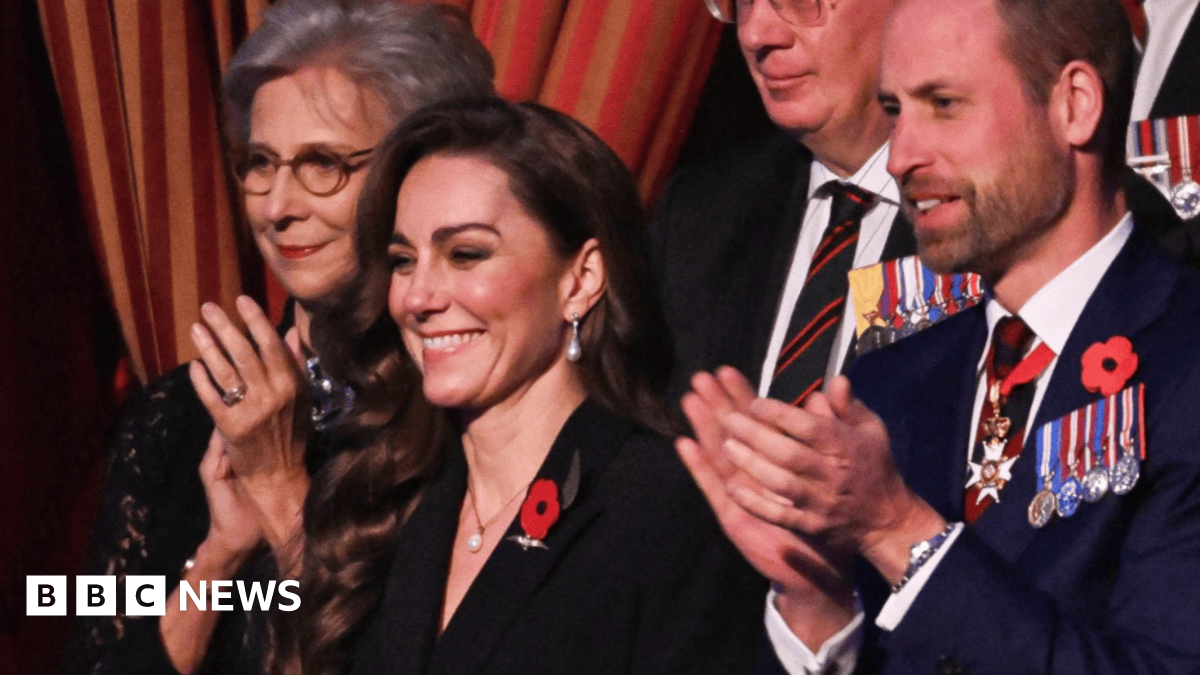 Princess Kate joins senior royals at Festival of Remembrance - BBC News