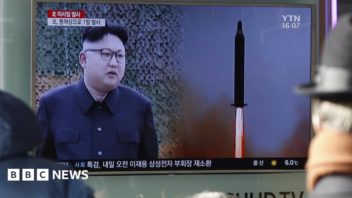 North Korea conducts ballistic missile test - BBC News