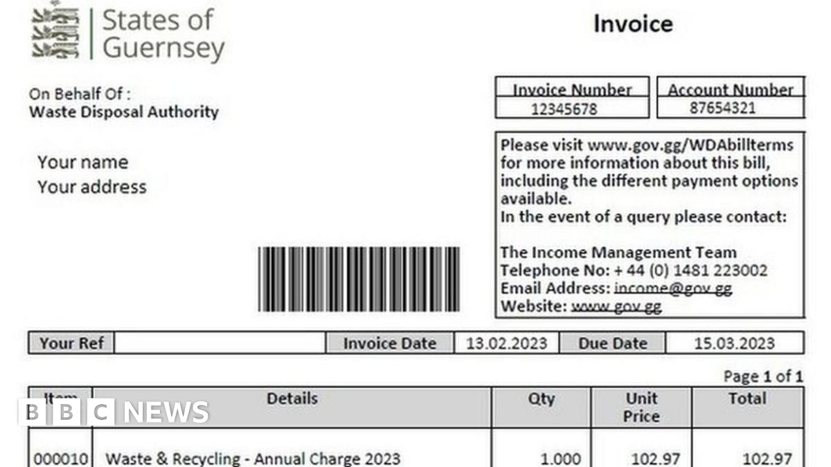 Duplicate Guernsey waste bills sent after printing error - BBC News