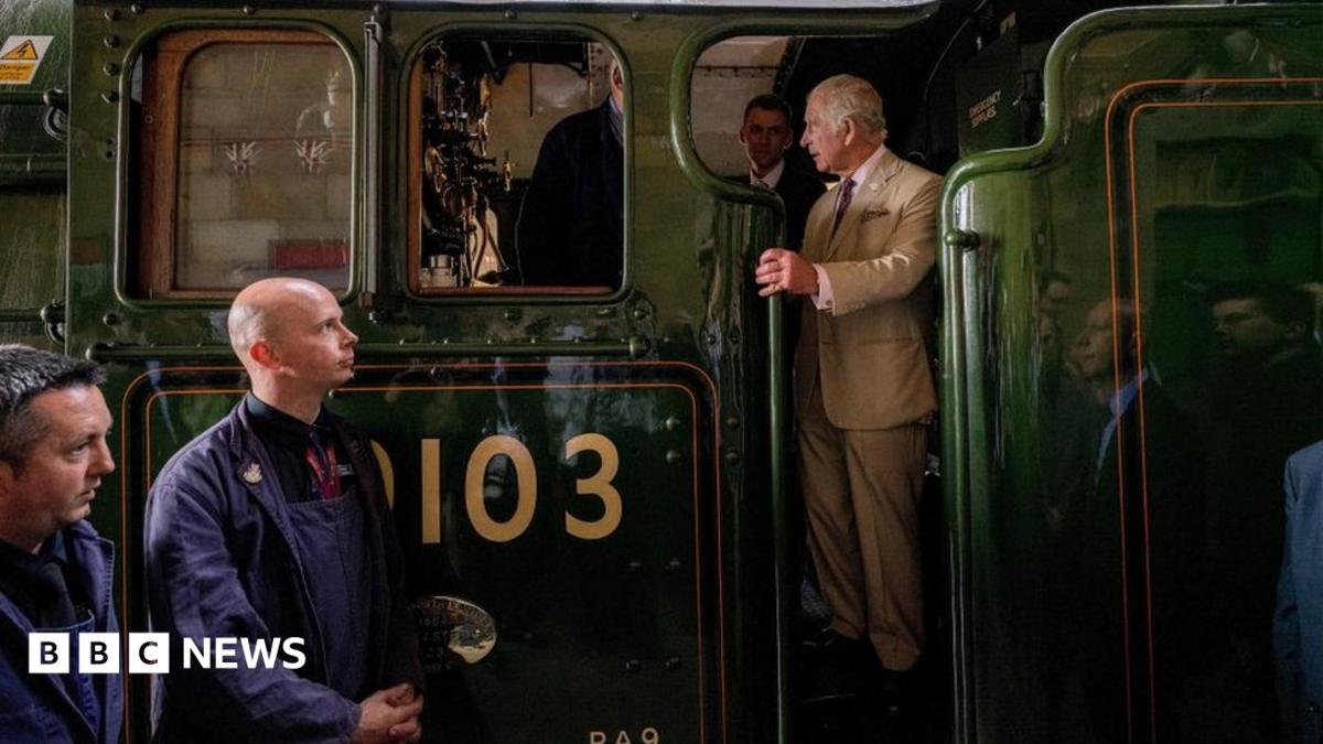 King Charles takes to Flying Scotsman's footplate on North Yorkshire ...