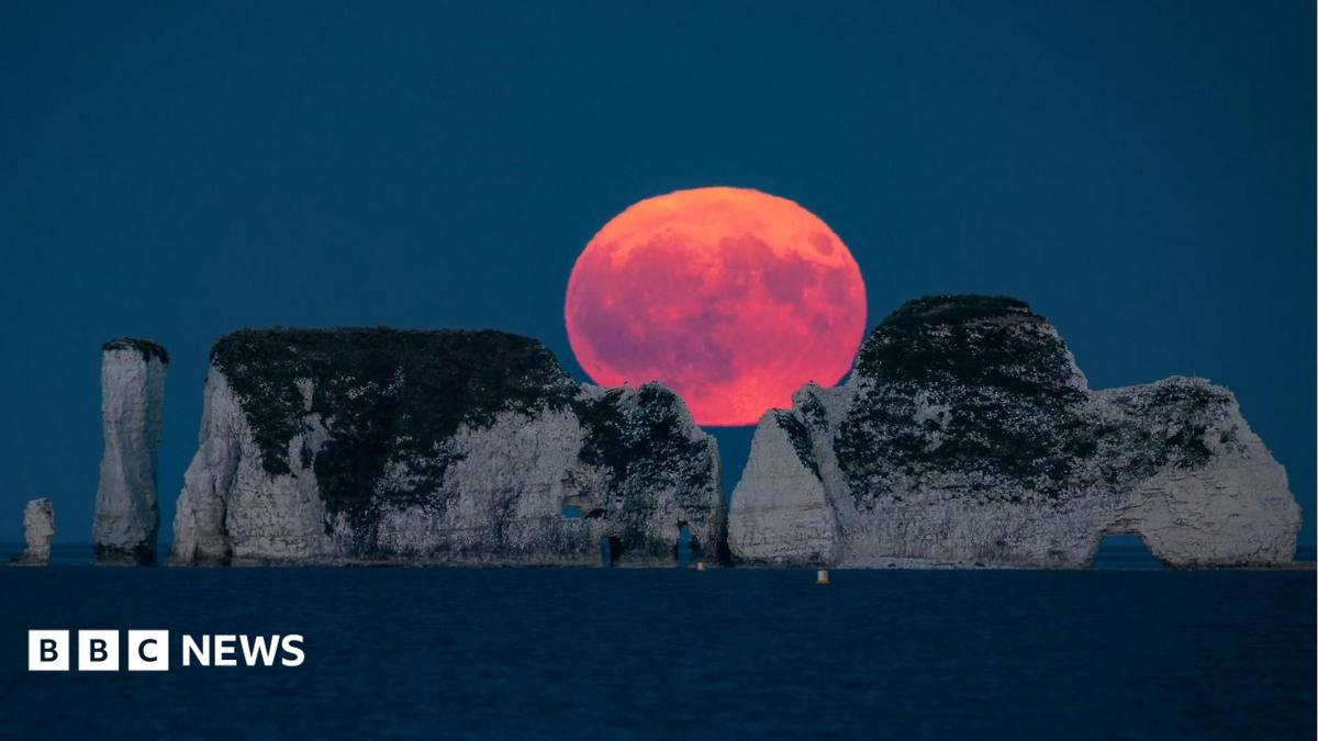 Buck Moon 2025 seen across the south of England - BBC News
