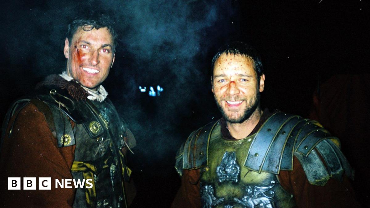 Gladiator: When Russell Crowe brought Hollywood to Bourne Woods - BBC News