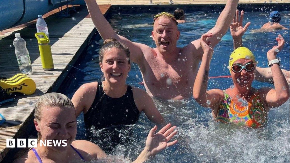 Marathon swim in memory of West Midlands firefighter who drowned - BBC News