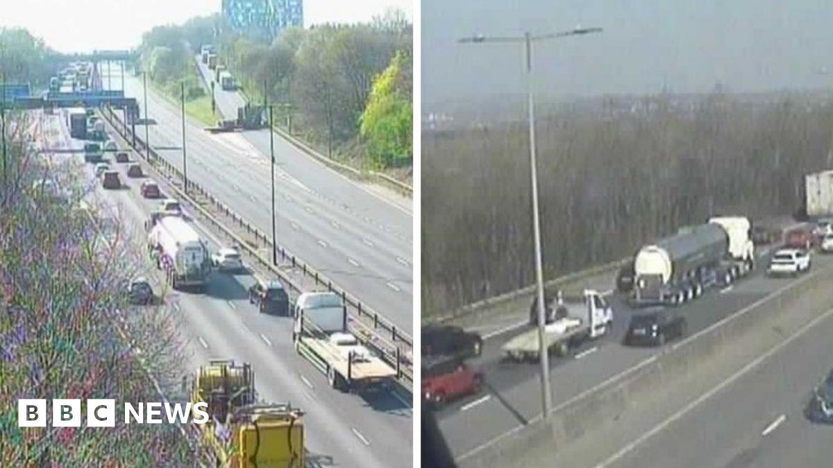 M5 closures in West Midlands after crash and separate body find - BBC News