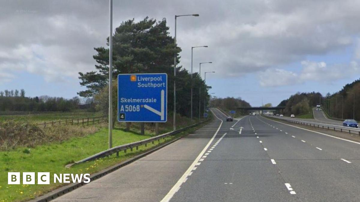 M58 crash: Driver dies after four-vehicle motorway collision - BBC News
