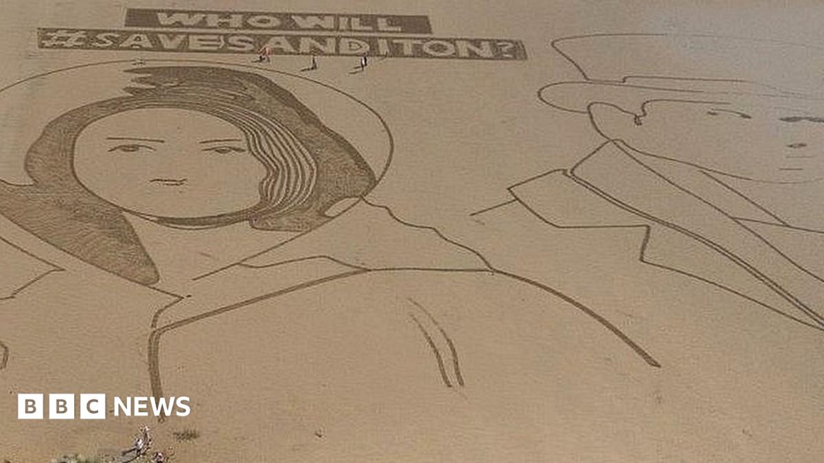 Sanditon fans' giant beach art bid for second series - BBC News