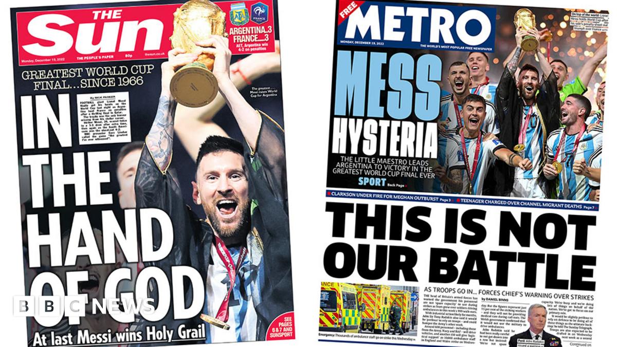 Newspaper headlines: Messi ‘the greatest’ and strikes to ‘wreak havoc ...
