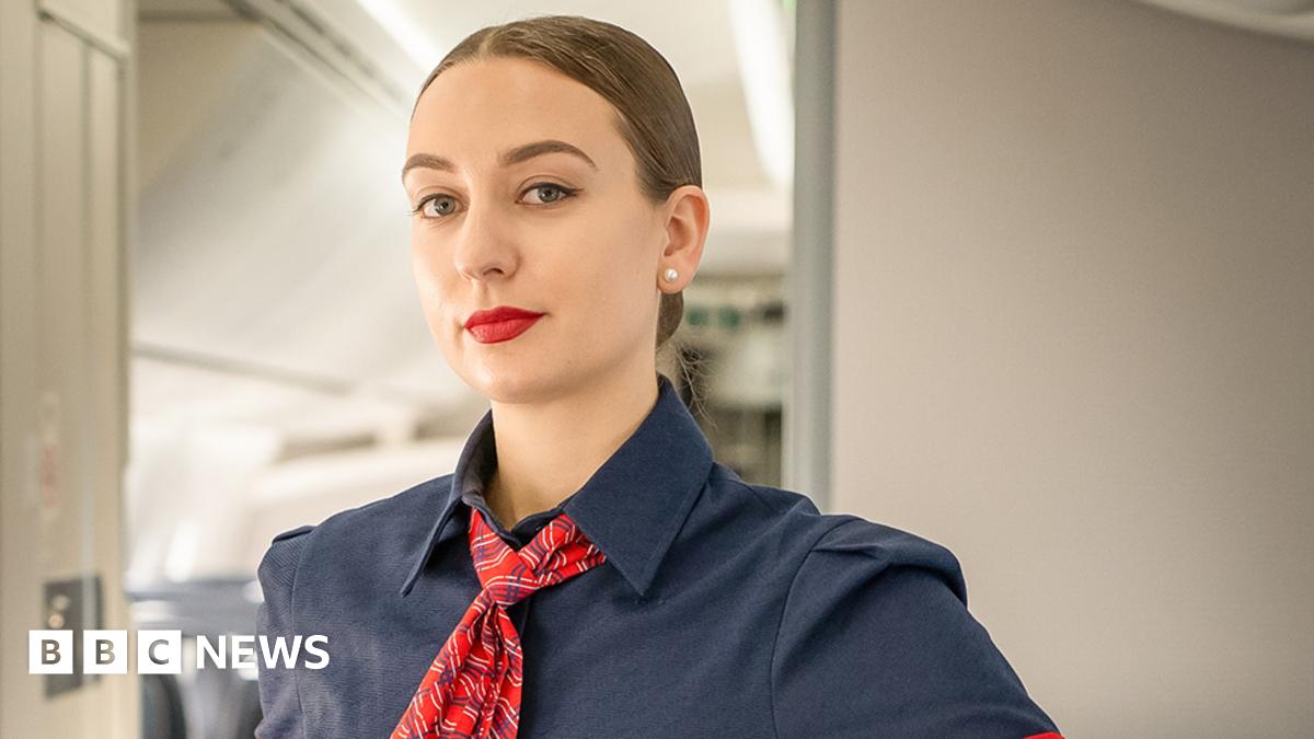 BA unveils jumpsuits in first uniform revamp for 20 years - BBC News