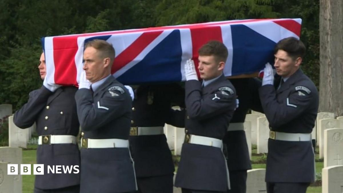 Killed RAF airmen laid to rest 79 years after crash - BBC News