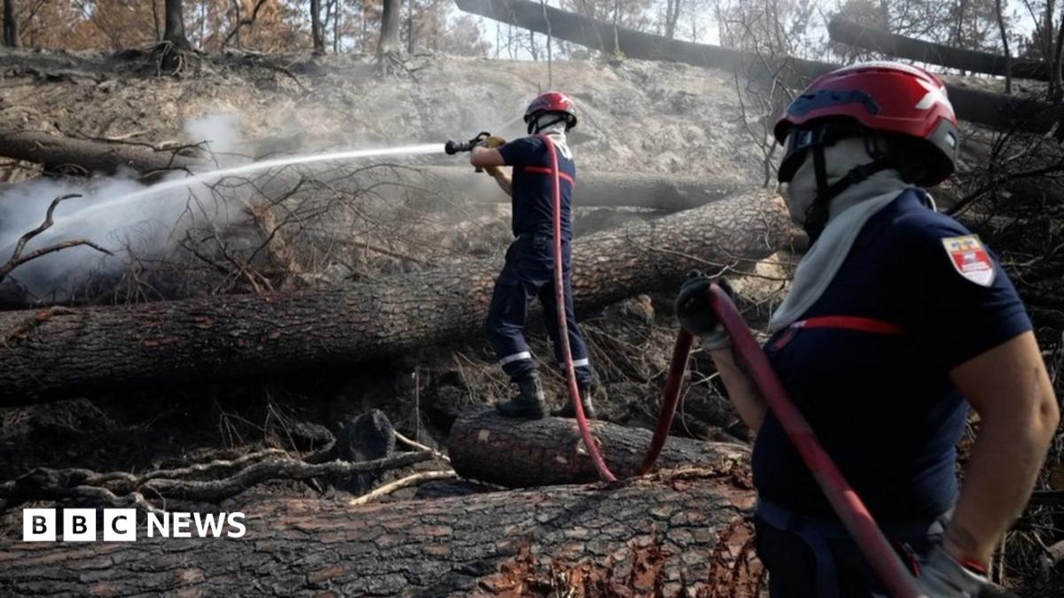 Evacuated twice in a summer as France's fires burn - BBC News