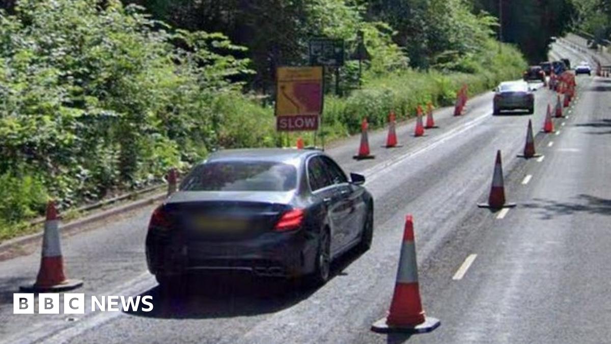 A59 works: Major road at risk of landslip to close for weeks - BBC News