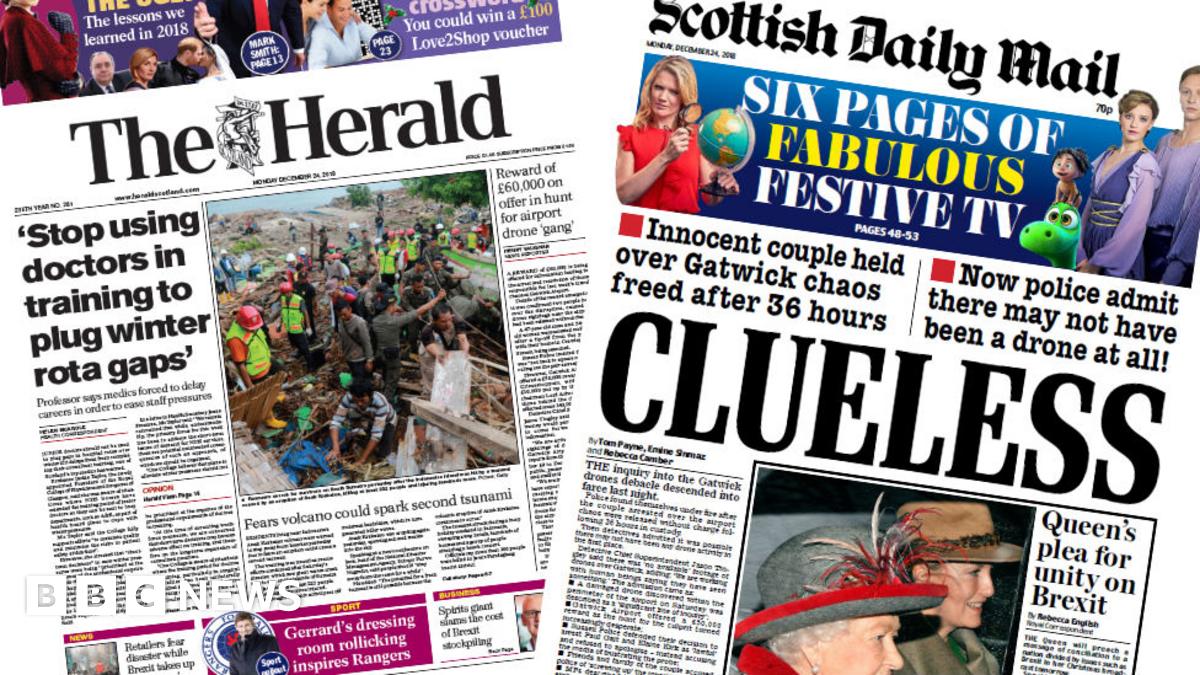 Scotland's papers: Tsunami leaves devastation in its wake - BBC News