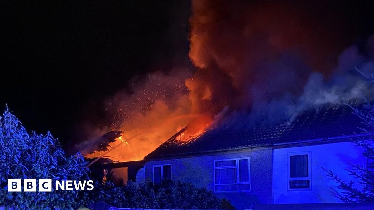 Arson arrest over Telford house fire that threatened terrace row - BBC News