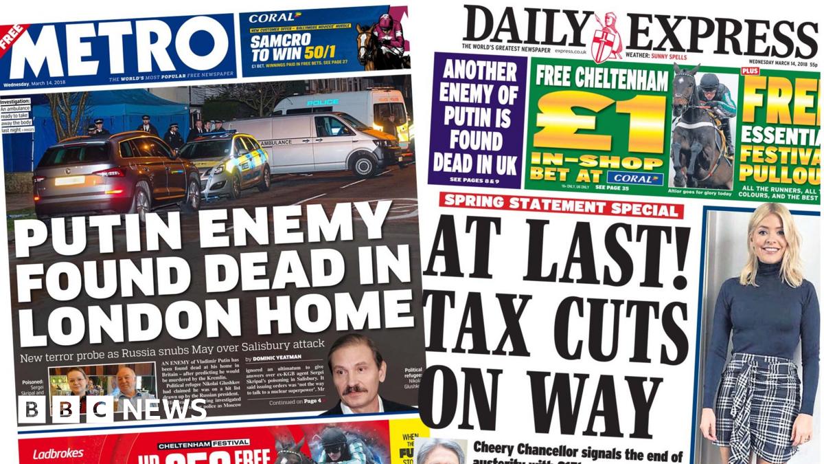 Newspaper headlines: Sanctions and 'chilling warning' - BBC News