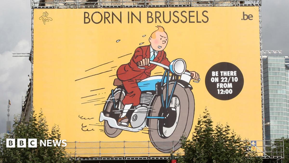 Tintin and the vanishing murals: Brussels races to save art - BBC News