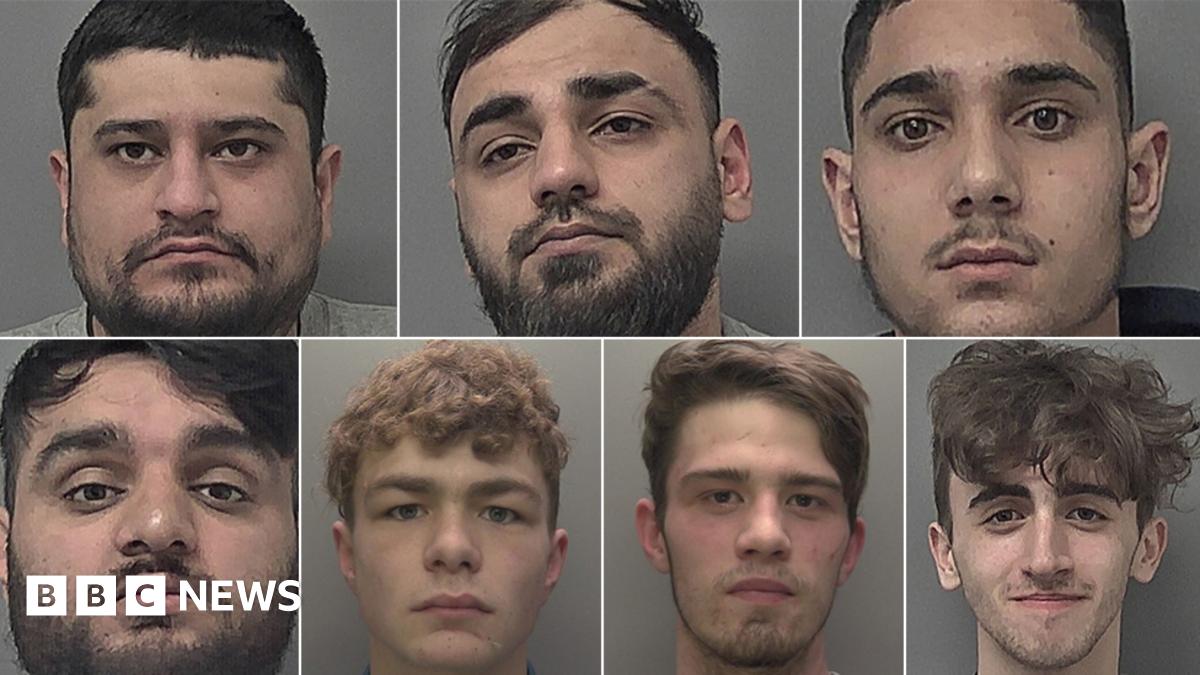 Seven men in county line drugs gang jailed - BBC News