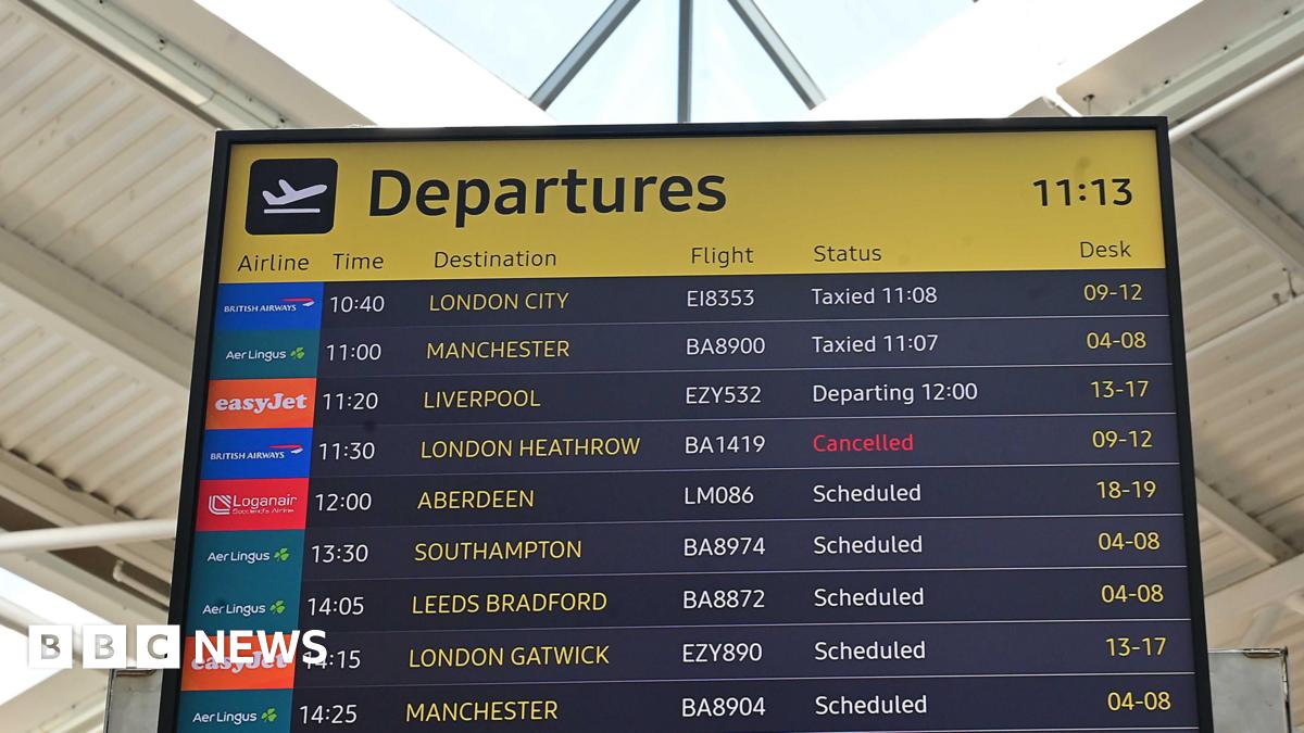 Heathrow Airport: Flight disruption in NI to continue 'into weekend ...