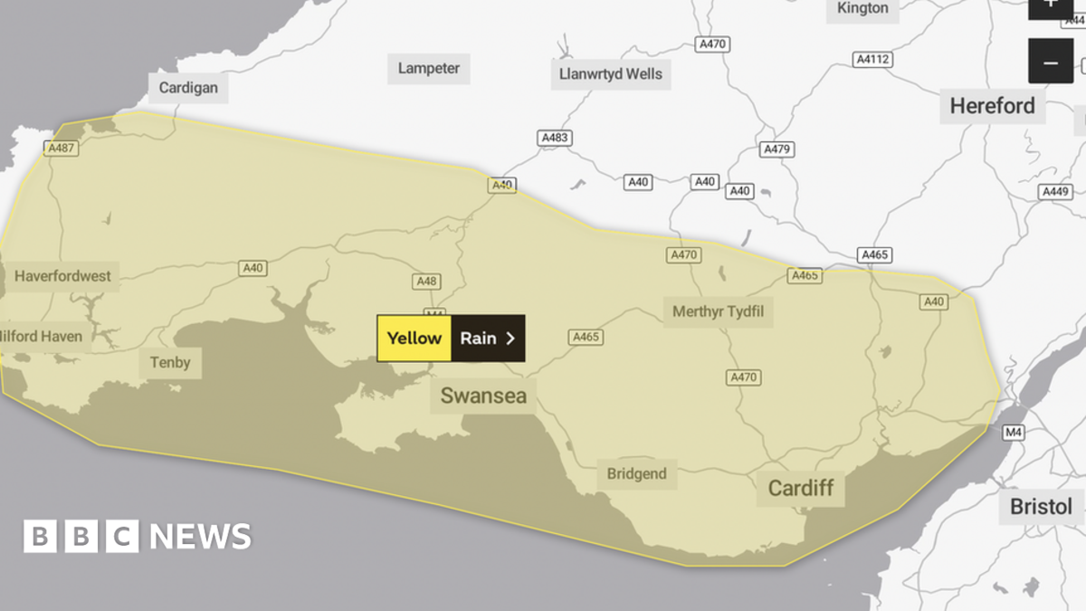 Wales weather: Heavy rain warning issued by Met Office - BBC News