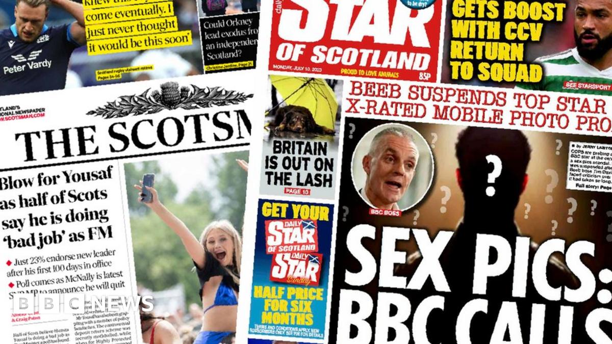 Scotland's papers: BBC suspends star and Yousaf poll 'setback' - BBC News