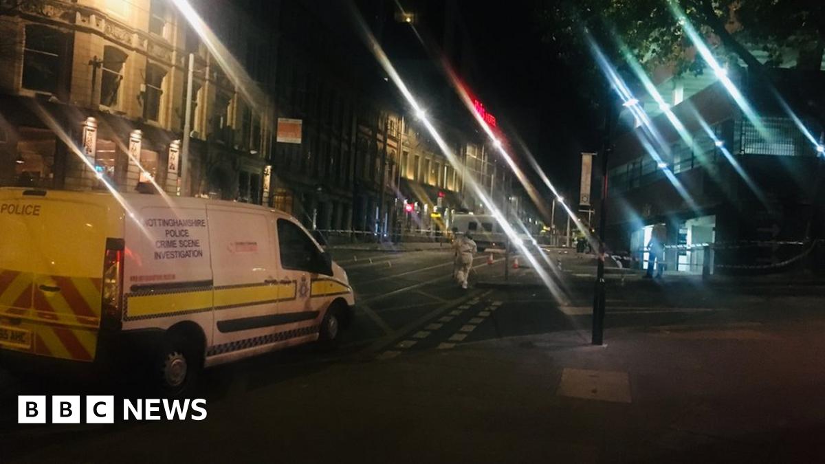 Two men charged over shooting outside Nottingham bar - BBC News